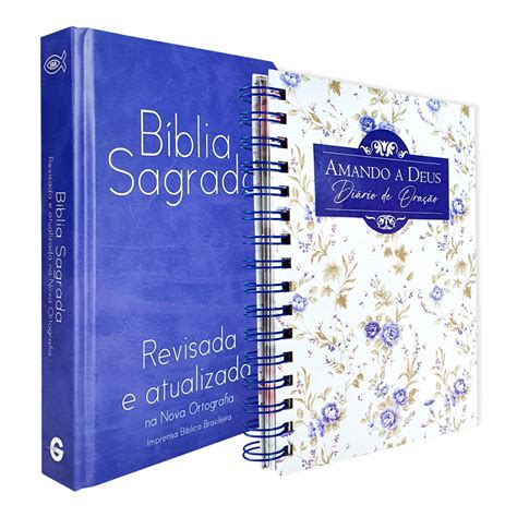 Kit Livros B Blia Sagrada Ara Letra Gigante Di Rio De Ora O
