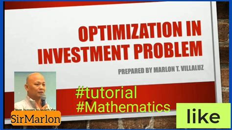 optimization using excel solver tutorial youtube
