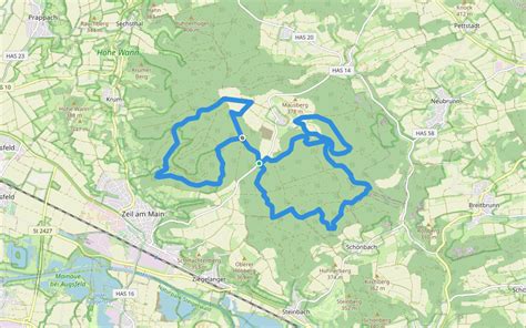 Bischofsheim Forest Path Hiking Trail Zeil Am Main Bayern Pacer