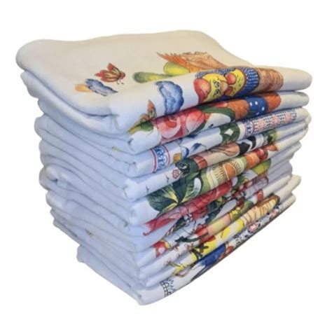 Pano De Prato Bainha Atacado Estampado Kit 10 Peças Shopee Brasil