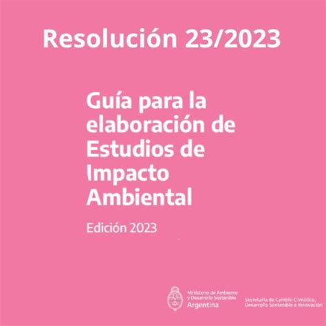 Resoluci N Guia Para La Elaboraci N De Estudios De Impacto