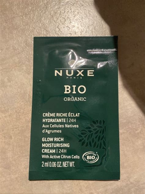 Nuxe Bio Crème Riche Éclat Hydratante 24H 2 ml INCI Beauty