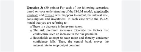 solved question 3 30 points for each of the following