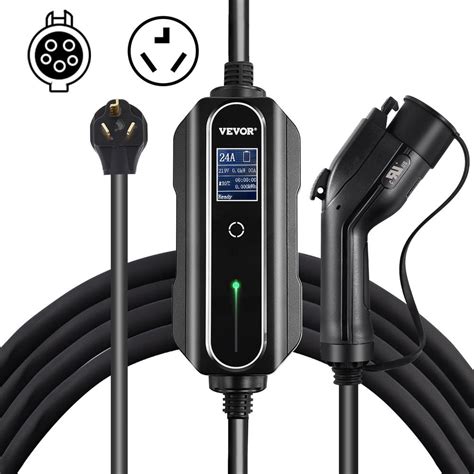 VEVOR Portable EV Charger Level 2 10 To 24 Electric Charging