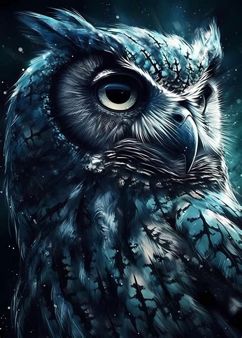 Owl Cool Poster Picture Metal Print Paint By Decoydesign Displate