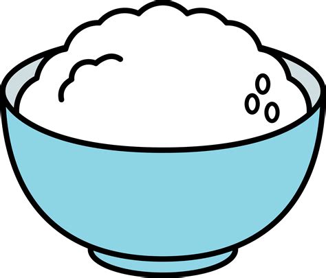 Black And White Outline Of Rice Vector Illustration Royalty Free
