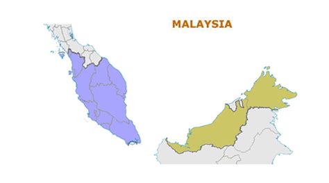 Peta Malaysia Kosong Berwarna Pespsg007 Prosains Peta Semenanjung