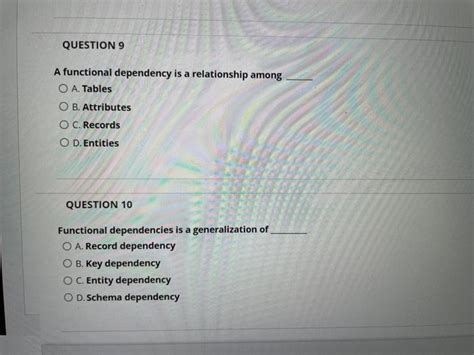 solved question 9 a functional dependency is a relationship
