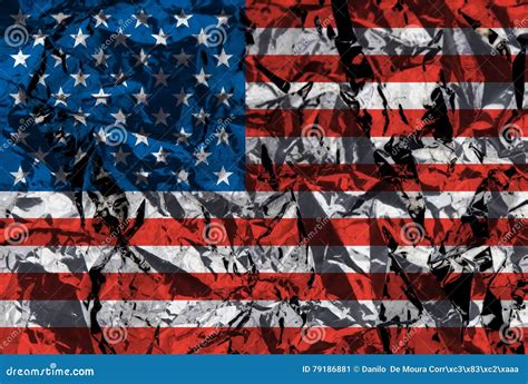 Metallic American Flag Stock Illustration Illustration Of Silver