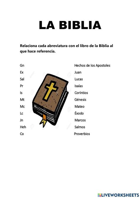A Book With The Words La Biblia In Spanish And An Image Of A Cross On