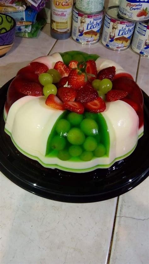 Pin En Diana Gelatina De Fresas Con Crema Gelatinas Mexicanas