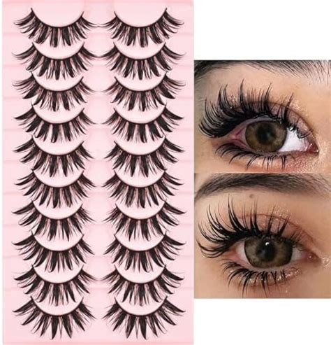 Amazon Manga Lashes Natural Look Pairs False Eyelashes Anime