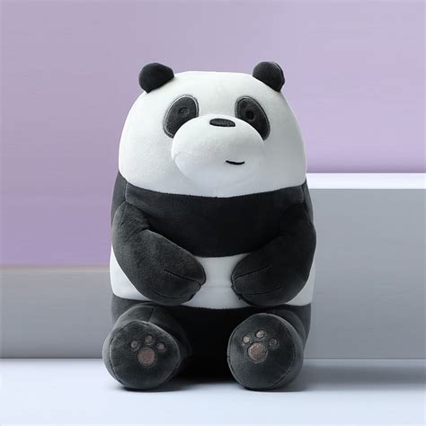 Jual Miniso X We Bare Bears Lovely Sitting Plush Toy Icebear Panda