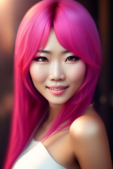 Lexica Portrait Of An Asia Anime Character Hyper Realistic Pink Hair