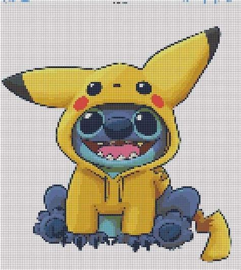 Stitch And Angel Pixel Art