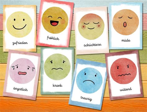 Gefühlskarten Gefühlsposter Emotionen Montessori Etsy de