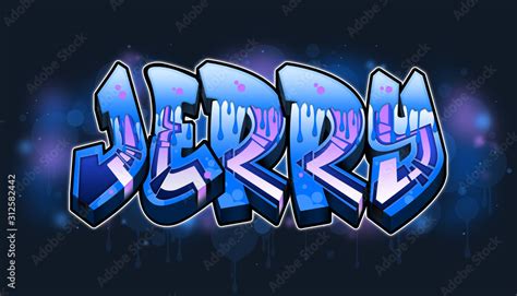 Detail Graffiti Name Jerry Stock Illustration Adobe Stock