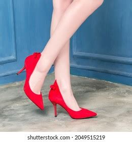 Sexy Leg Fashion Red Shoe Highheels Stock Photo 2049515216 Shutterstock