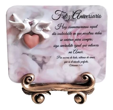 Hermoso Regalo Aniversario De Bodas Cuadro Con Mensaje Meses sin interés