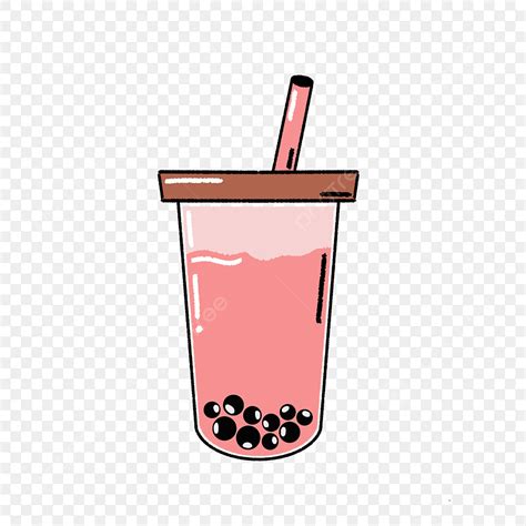 Bubble Milk Tea Clipart Transparent PNG Hd Hand Drawn Pearl Milk