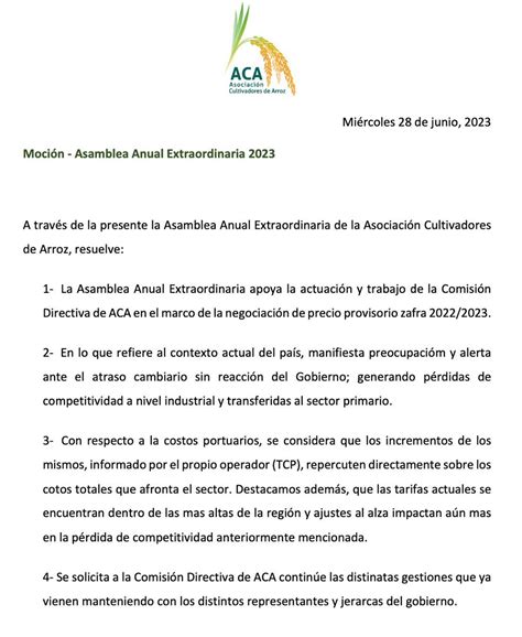 ACA On Twitter HOY En El Marco De La Asamblea Anual Extraordinaria