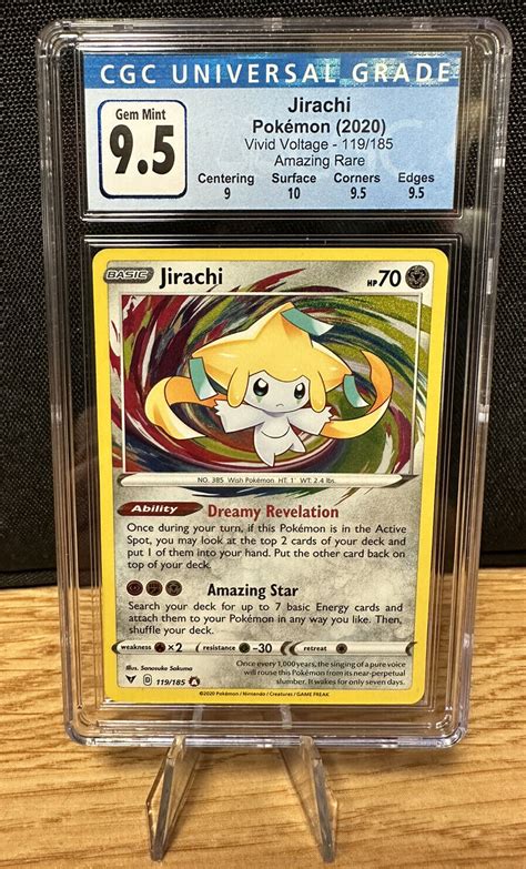 Jirachi Holo Amazing Rare Pokémon TCG Vivid Voltage 119 185 CGC 9 5 eBay