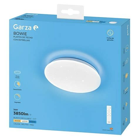Garza Plafón LED redondo estrellado con mando 36 W Diámetro 35 cm