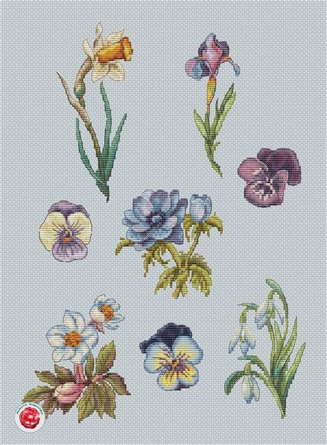 A Spring Flowers Cross Stitch Pattern Code KA 060 Anna Korolkova Buy