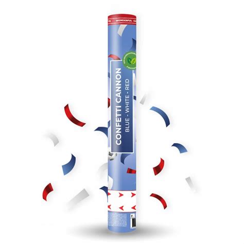 Canon à confettis bleu blanc rouge France France Effect