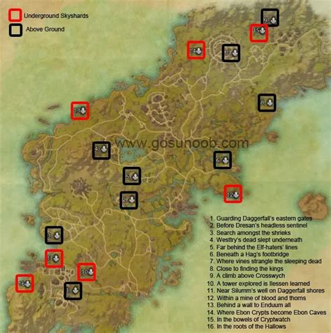 ESO Glenumbra Skyshards Locations Guide GosuNoob Video Game News
