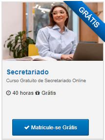 CURSO GRATUITO DE SECRETARIADO ONLINE OPÇÃO DE CERTIFICADO VÁLIDO
