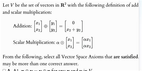 Let V Be The Set Of Vectors In R With The Chegg