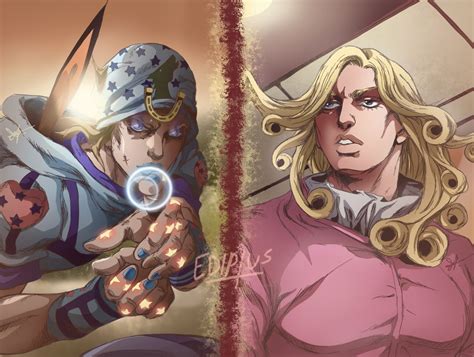 Johnny Joestar Vs Funny Valentine By Ediptus On Deviantart Jojos Bizarre Adventure Jojo