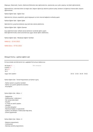 Python Egitim Seti Pdf