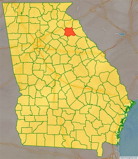 Map Of Madison County Georgia Thong Thai Real