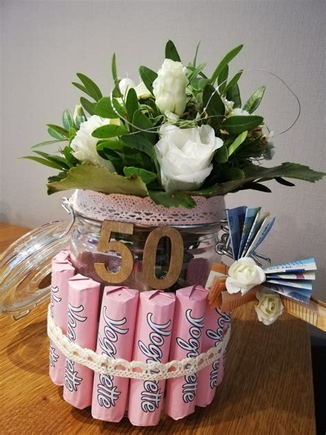 Geldgeschenk 50 Geburtstag Blumen Schoki Eventplanung Geldgeschenk 50