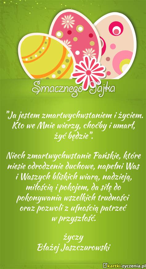 W przyszłość Gotowa kartka wielkanocna