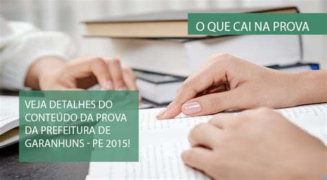 O Que Cai Na Prova Prefeitura De Garanhuns Pe