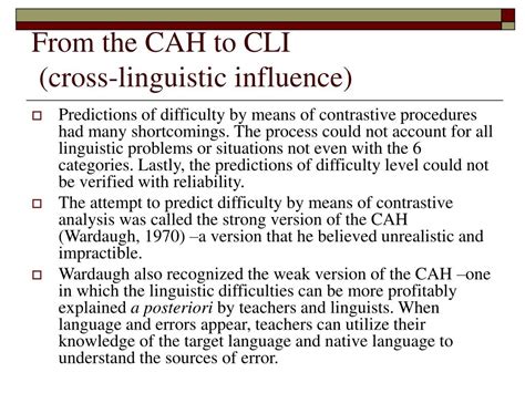 ppt chapter 8 cross linguistic influence and learner language powerpoint presentation id 236065