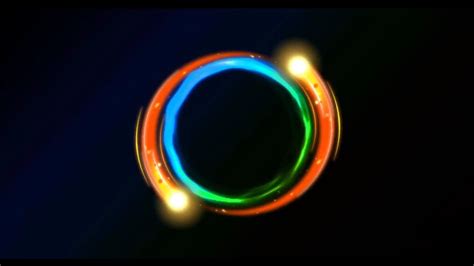 Blue Green Neon Circle GLOWING CIRCLE Round Shape Loop Video
