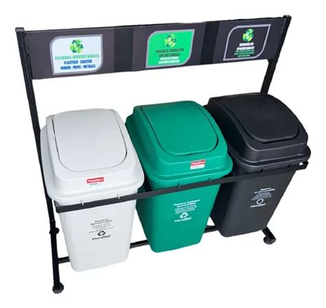 Punto Ecológico Tres Puestos 40 Litros Cuotas sin interés
