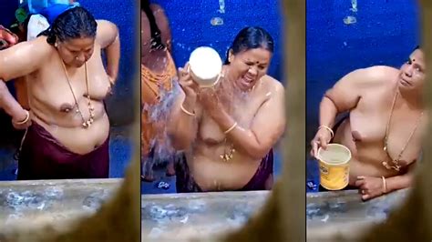 Asian Porn Pics Desi Aunty Caught Bare Bathing Hidden Hot Sex Picture