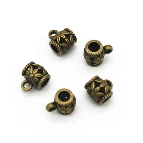 100 Pces 10 8mm Antigo Prata Cor Bronze Antigo Banhado Colar Conector