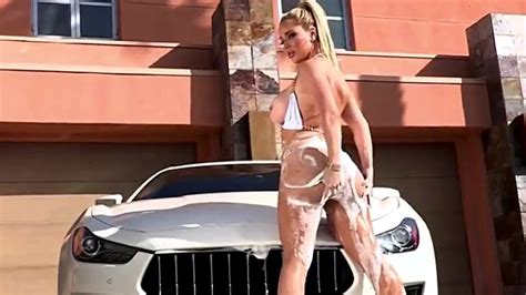 Half Naked Blonde Washed The Mans Car And Gave Him In The Ass