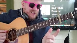 How To Play Ecstasy XXXTENTACION Noah Cyrus Guitar Lesson Beginner