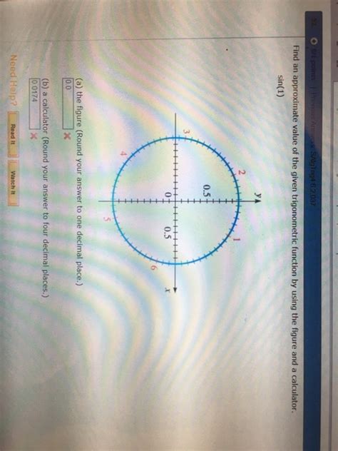 solved find an approximate value of the given trigonometric