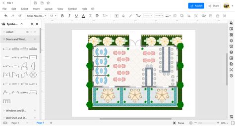 Free Editable Cafe Floor Plans EdrawMax Online