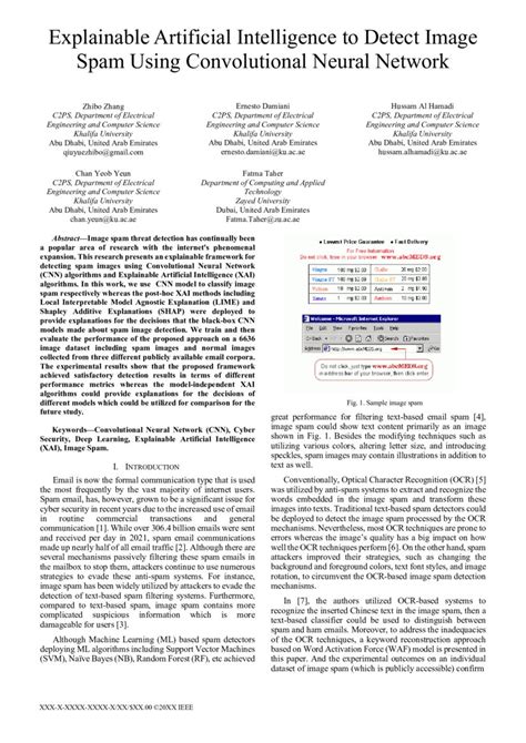 explainable artificial intelligence to detect image spam using convolutional neural network deepai
