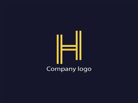 H Logotipo De Letra Moderna Vector Premium