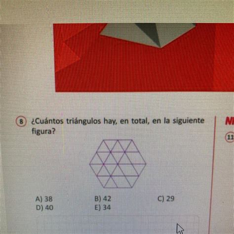 Cuantos triángulos hay en total en la siguiente figura Porfavor
